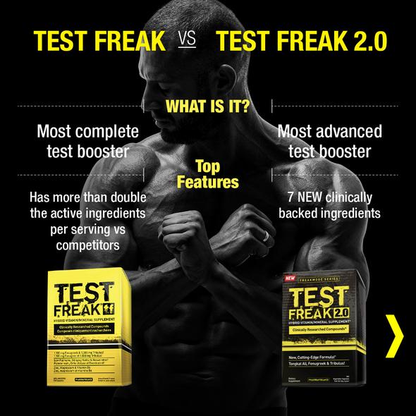 PharmaFreak TEST FREAK 2.0 180 Capsules | Super Supplement