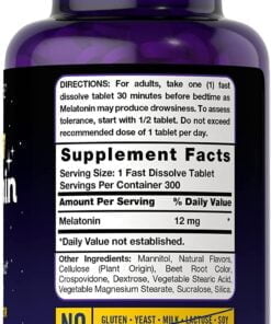 Carlyle Melatonin 12 mg 300 Tablets | Super Supplement