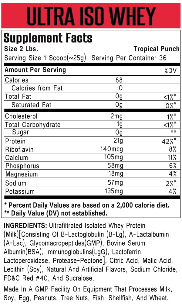 Universal Nutrition ULTRA ISO Whey | Super Supplement