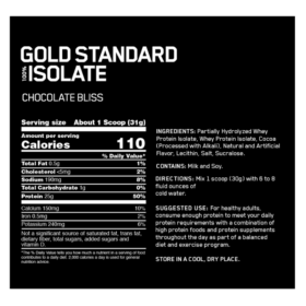 Optimum Nutrition Gold Standard 100% Isolate | Super Supplement