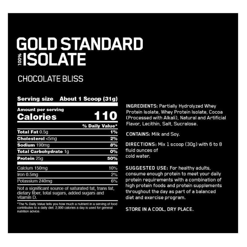 Optimum Nutrition Gold Standard 100% Isolate | Super Supplement