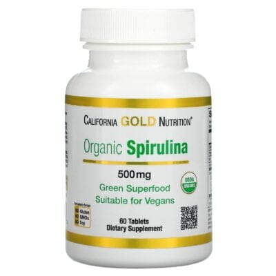 California Gold Organic Spirulina 60 Tablets | Super Supplement