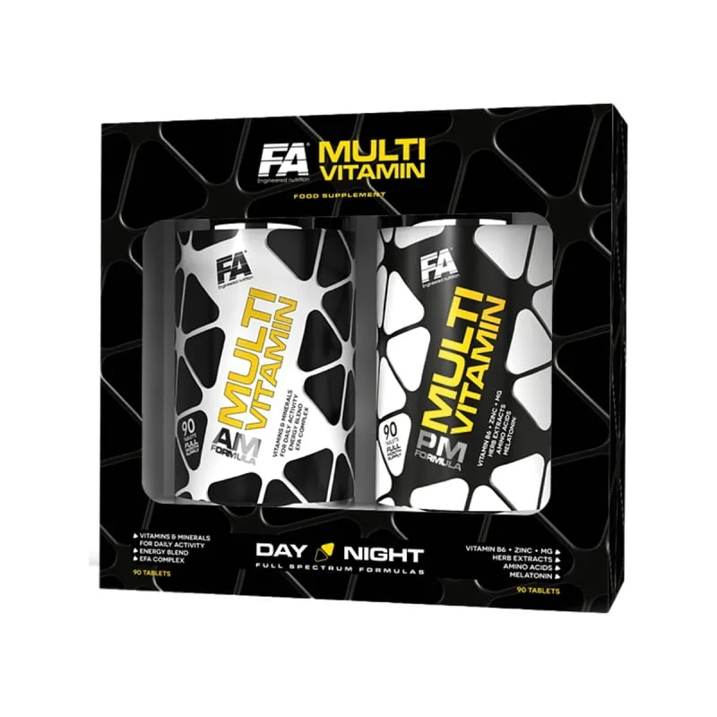 FA Nutrition MultiVitamin AM PM Formula 2x90 Tablets | Super Supplement