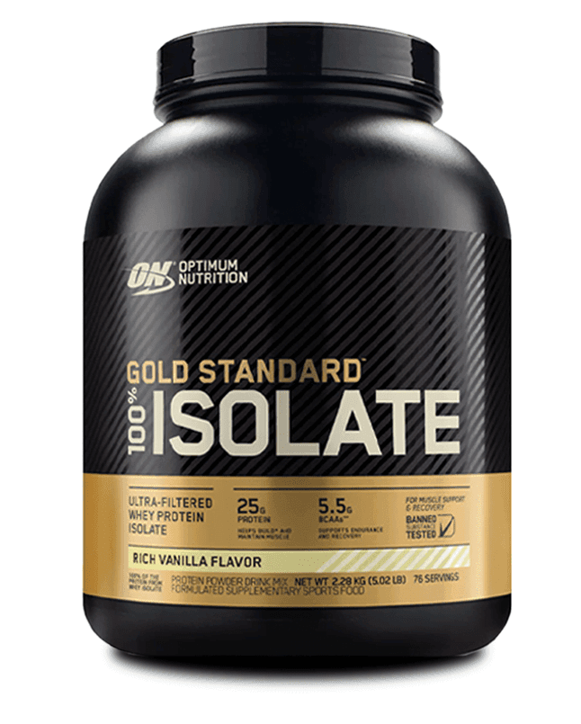Optimum Nutrition Gold Standard 100% Isolate Rich Vanilla Flavor ...